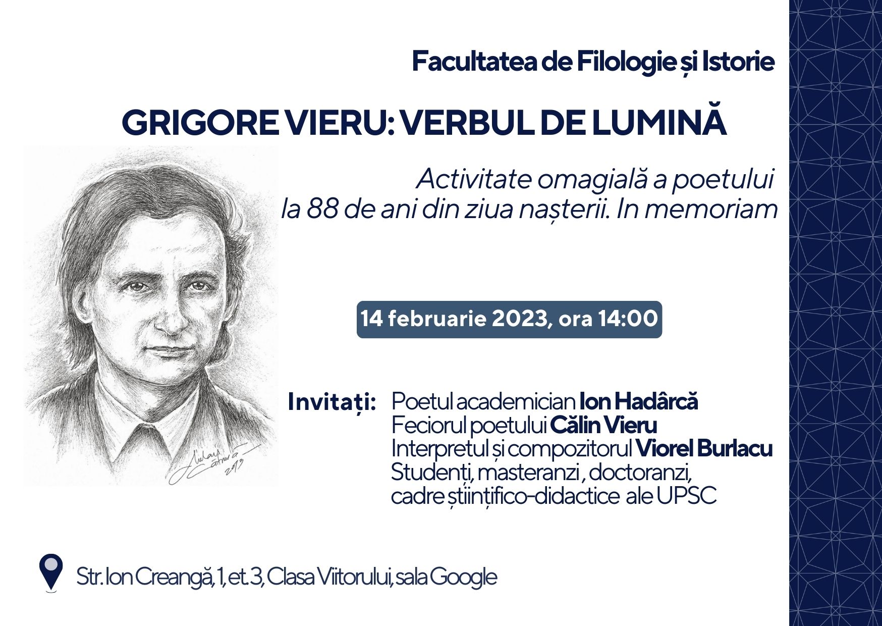 „Grigore Vieru: verbul de lumină”, activitate omagială a poetului la 88 de ani din ziua nașterii ...