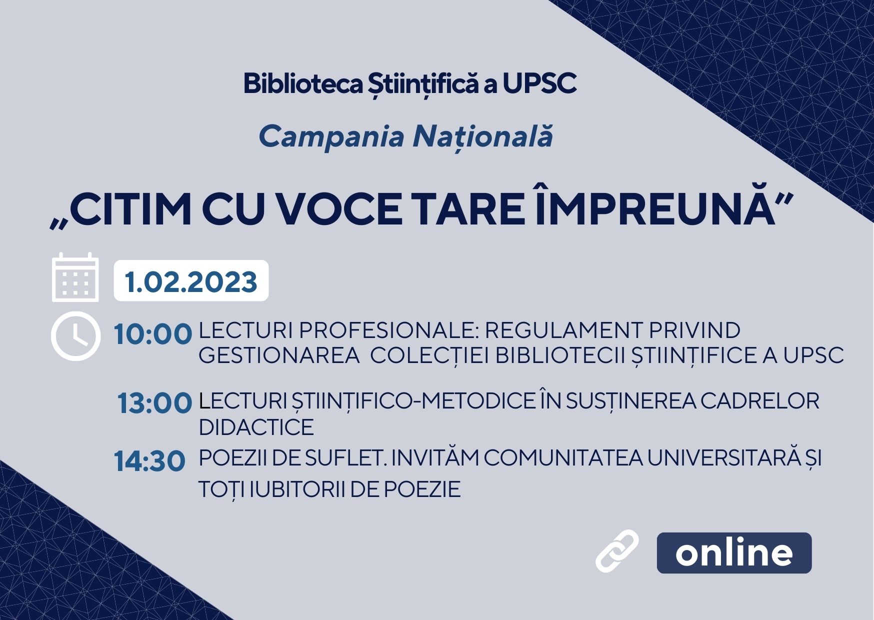 „Citim cu voce tare împreună”, Campania Națională, ediția 2023 – UPSC ...