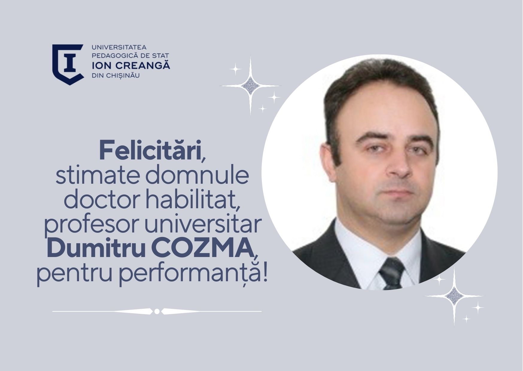 Felicitări, stimate domnule Dumitru Cozma, pentru o nouă performanță ...