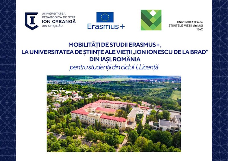 Mobilități de studii ERASMUS +, la Universitatea de Științe ale Vieții „Ion Ionescu de la Brad ...