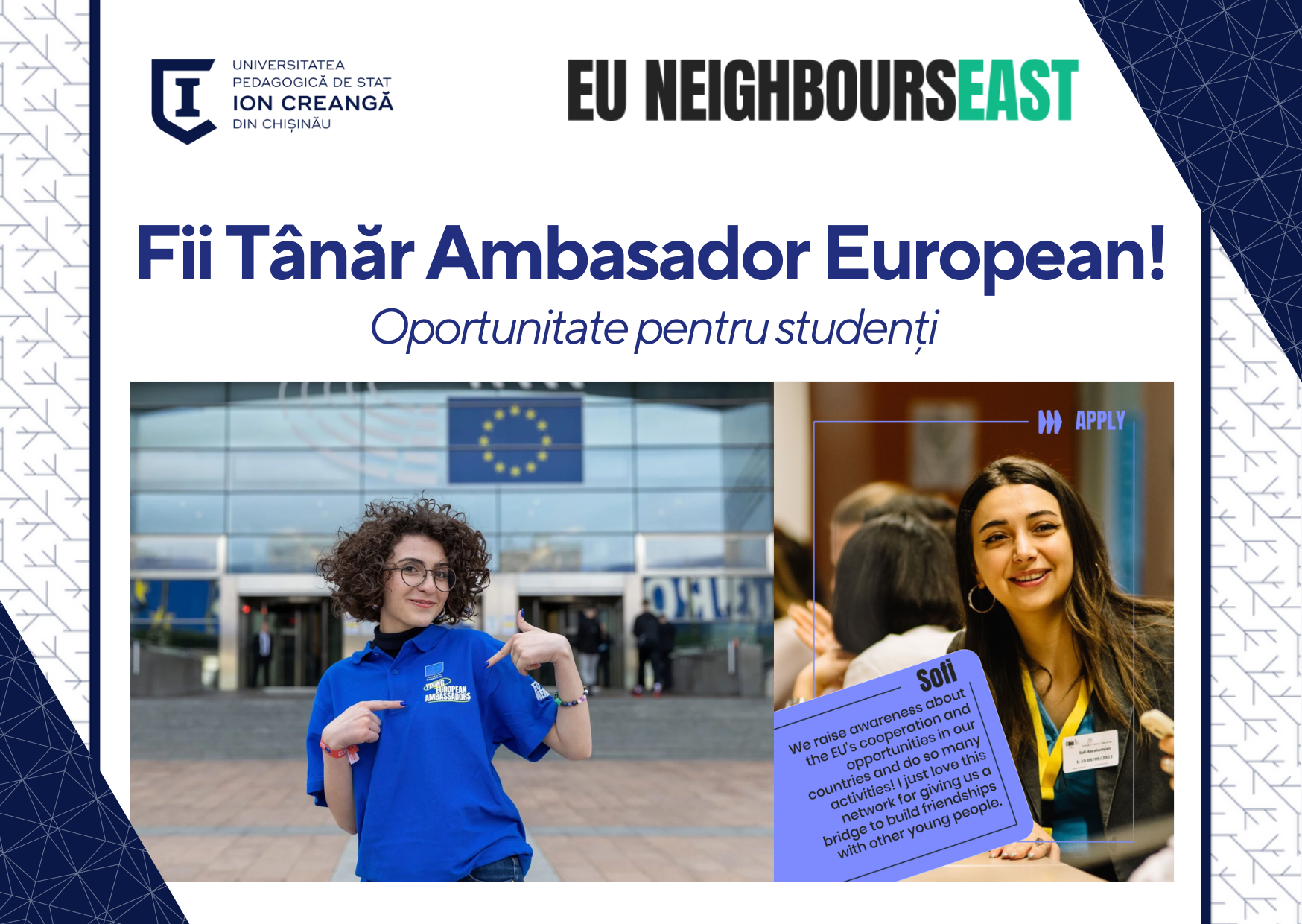 Oportunitate pentru studenți: Fii Ambasador European! – UPSC ...
