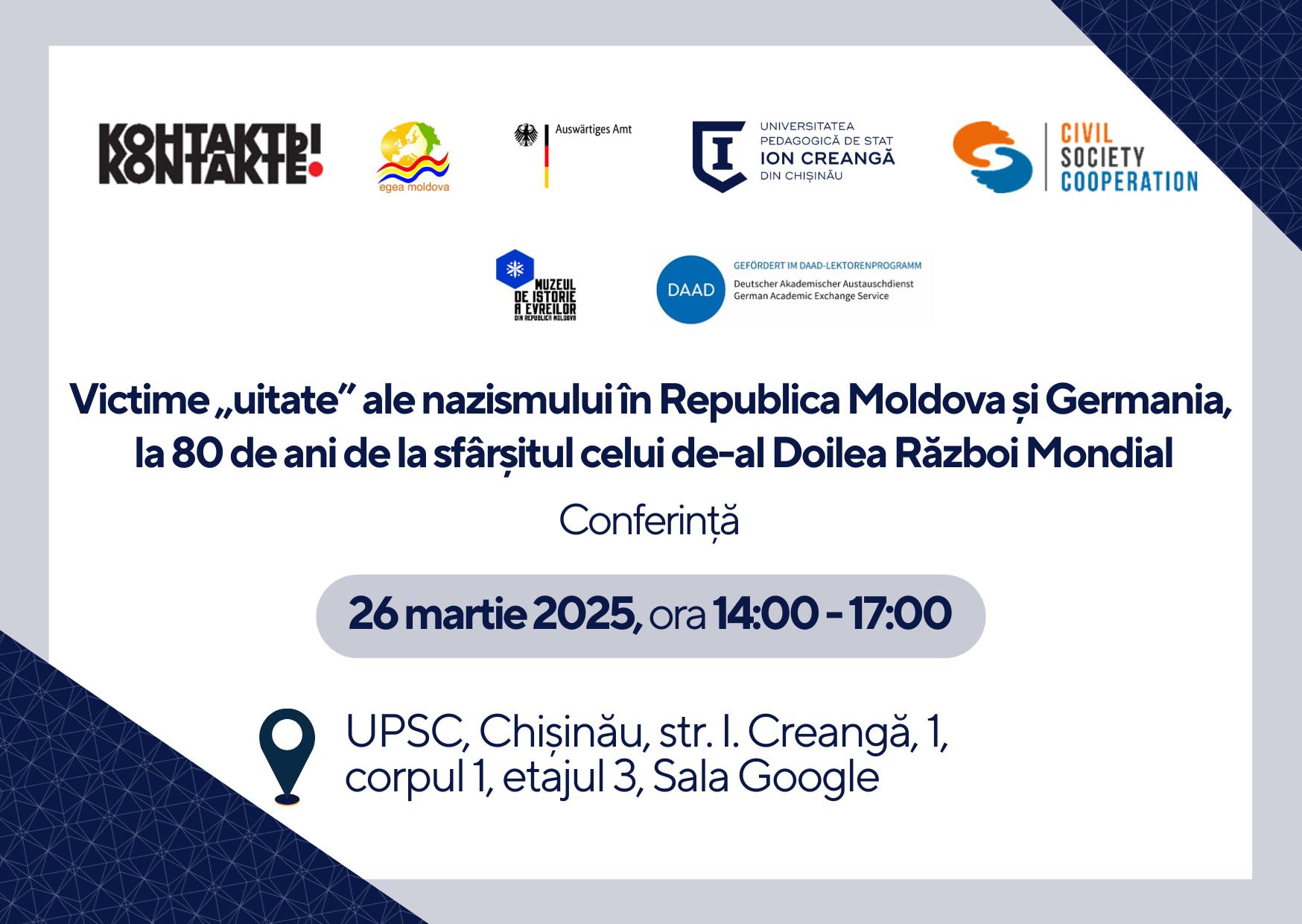 Conferința „Victime „uitate” ale nazismului în Republica Moldova și ...